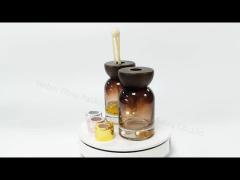 brown Glass Reed Diffuser Bottle Decorative
