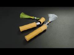 Bamboo Shape Roll On Bottle 10ml Natural Wood Color