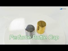 cylinder alumite  gold and silvery perfume bottle cap luxurious texture