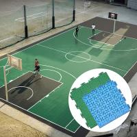 China 97% Rebound Rate PP Interlocking Modular Sports Flooring 330x330mm Custom Color for sale
