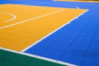 China 97% Rebound Rate PP Interlocking Modular Sports Flooring 330x330mm Custom Color for sale