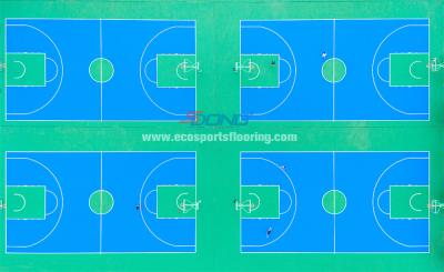 Cina Pavimentazione 8mm ISO18001 spesso di sport dell'unità di elaborazione dei campi da pallacanestro in vendita
