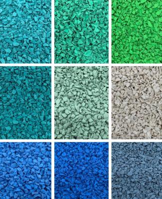 Cina Granelli di gomma riciclati variopinti degli spazi all'aperto sicuri e sostenibili EPDM in vendita