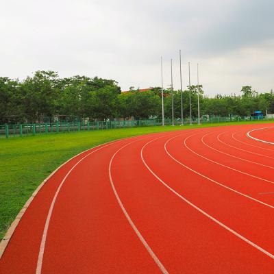 中国 公園の環境の友好的な赤のために床を張る摩耗抵抗力がある総合的なスポーツ 販売のため