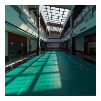Cina stuoia di plastica della pavimentazione di sport di volano del PVC nella fabbrica di fabbricazione del rotolo in vendita