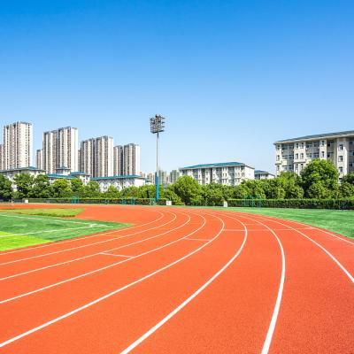 Cina L'area del semicerchio ha prefabbricato gli sport che sintetici le superfici seguono rosso in vendita