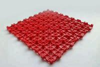 China PP Interlocking Garage Carpet Tiles 400x400x18mm Load Capacity 2500N Red Rot Proof for sale