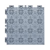 China PP Interlocking Sports Floor Tiles 250x250x12.7mm Soundproof Gray Outdoor Flooring for sale