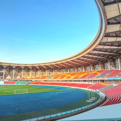 中国 環境に優しく青い運動場の連続したトラックに床を張る2つの層の総合的なスポーツ 販売のため