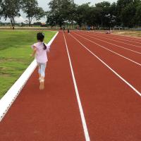 China Eco Friendly Athletic Running Track Spray Coating System 13mm Thickness for sale