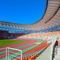 China Eco Friendly Athletic Running Track Spray Coating System 13mm Thickness for sale