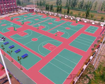 Cina Sport di plastica del poliuretano del silicone che pavimentano la pittura Fadeless del campo da tennis in vendita