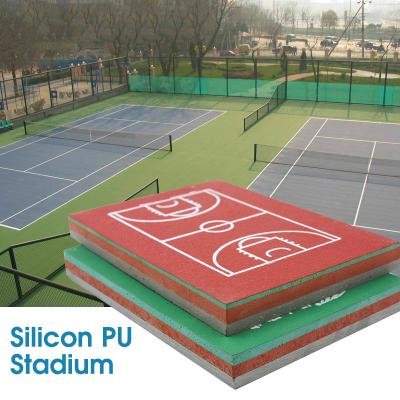 Cina Sport di plastica del poliuretano del silicone che pavimentano la pittura Fadeless del campo da tennis in vendita