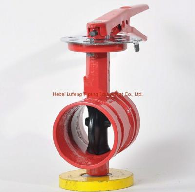 Китай Worm Gear Signal Fire Grooved Butterfly Valve продается