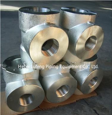 Китай carbon steel / stainless steel female connection reducing pipe fitting tee продается