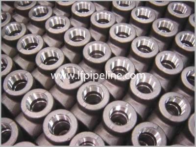 China Hogedruk pijpfittingen Socket Weld RVS T-stuk Te koop