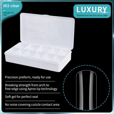 China Lujo claros blandos de gel de uñas consejos de forma cuadrada uñas falsas para las uñas de extensión en venta