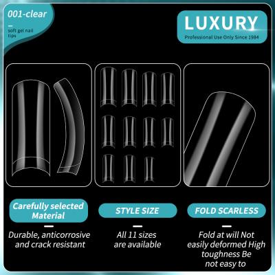 China Lujo claros blandos de gel de uñas consejos de forma cuadrada uñas falsas para las uñas de extensión en venta