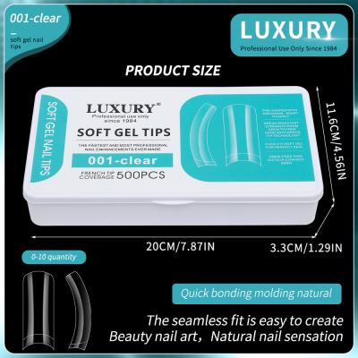 China Lujo claros blandos de gel de uñas consejos de forma cuadrada uñas falsas para las uñas de extensión en venta