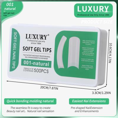 Cina Ingrosso Unghie artificiali francesi Mezza copertina Forma quadrata Unghie finte Pressa sulle unghie in vendita