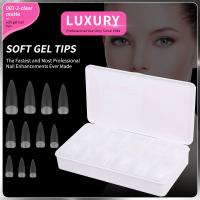 China 500pcs Luxury Clear Matte Sharp Shape False Nails For Nail Art for sale