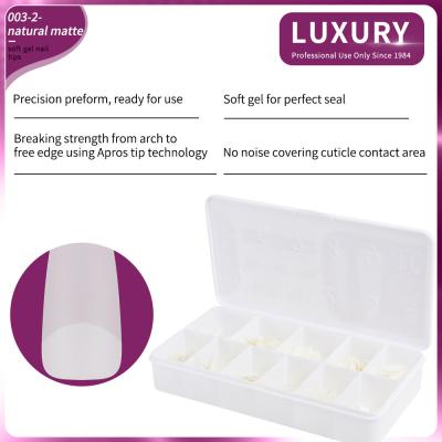 Cina 500pcs/Box Professionale Naturale Matte forma affilata unghie finte per manicure fai da te in vendita