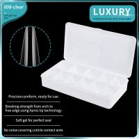 China 500pcs Medium Stiletto Nail Tips Half Cover False Nail Sharp Shape Acrylic Artificial False Nails 11Sizes for sale
