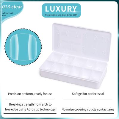Cina Soft Gel Toenail Tips Set Full Coverage Forma Quadrata False Toe Nails 11 Dimensioni Per Manicure Diy & Salon in vendita
