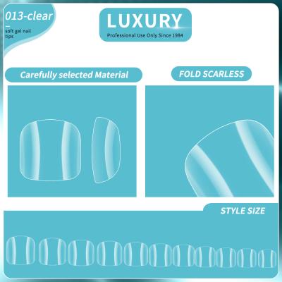Cina Soft Gel Toenail Tips Set Full Coverage Forma Quadrata False Toe Nails 11 Dimensioni Per Manicure Diy & Salon in vendita