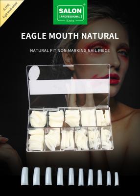 Cina False Nail Full Cover Natural ABS Eagle Mouth Clear in 12 taglie per salone di manicure in vendita