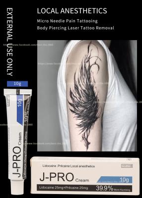 China J Pro Tattoo Licocaine numb Cream 10g Stop Pain Anesthetic Cream For Waxing Tattoo Permanent Makeup for sale
