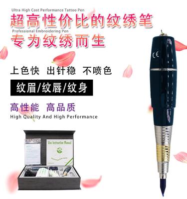 China Black Permanent Makeup Machine 100 - 240V Scalp MicrGel polishgmentation Pen for sale