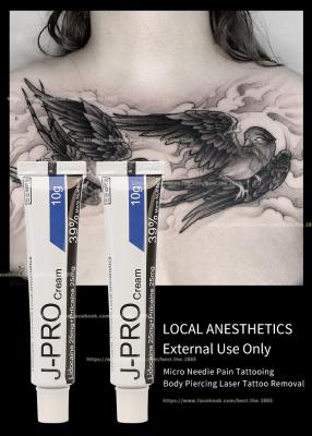 Cina J Pro Tattoo Licocaine numb Cream 10g Stop Pain Anesthetic Cream For Waxing Tattoo Permanent Makeup in vendita
