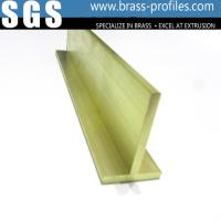 China Solid Golden Brass T Molding Plate Extruded Copper T Slot Frame 5mm to 190mm for sale