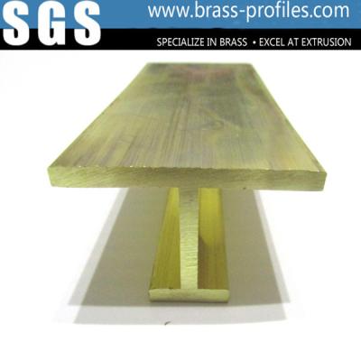 China Customized Solid Extruding Brass H Channel Sections Within 6m for sale