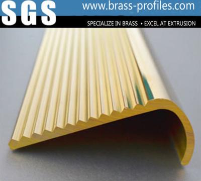 China Solid Brass Exteuding Anti-slip Strip for Stairs / Copper Sliding Foot Sheets for sale