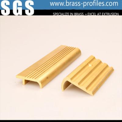China Metal Stair Edge Nosing Sheet Copper Alloy Stair Strip for Floor Edge for sale