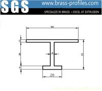China Brass H Section Profile 57-59% Copper C38500 Extruded for Interior Decoration for sale