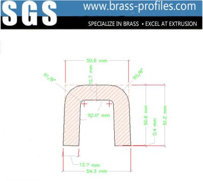 Dimensions extérieures 54 mm x 51 mm Canaux en laiton massif Canaux en cuivre U