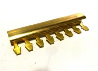China Solid Polished Brass Stair Nosing L Shape 42mm x 27mm Anti Slip Step Edging for sale