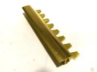 China Solid Polished Brass Stair Nosing L Shape 42mm x 27mm Anti Slip Step Edging for sale