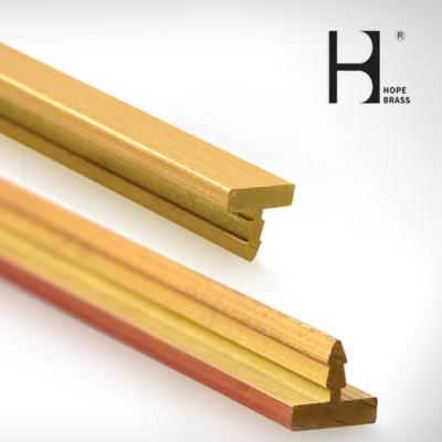 China Golden Copper T Profiles and Brass T Profiles With Specific Sizes for sale