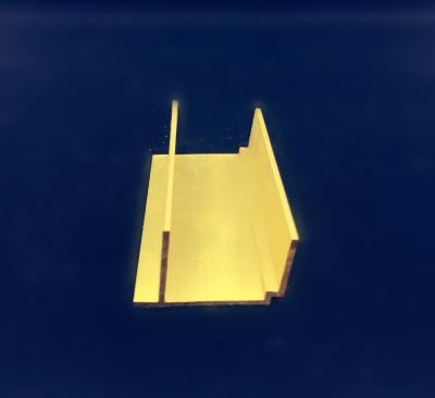 38 mm x 25 mm Messing-U-Abschnitte für Fensterranddekorationen