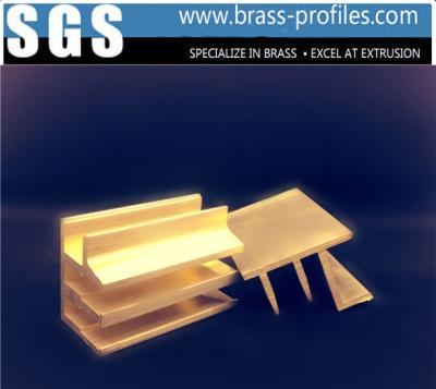 China New Decorative  Extrusion Brass Window Channel Customized Profiles for sale