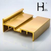 China Customer Designed Brass Door & Window Frame Section Copper Extruded Section for sale