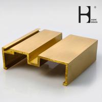 China Customer Designed Brass Door & Window Frame Section Copper Extruded Section for sale