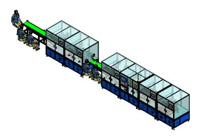 Cina linea molle del pacchetto dell'Assemblea della batteria del PACCHETTO della produzione di attrezzature della batteria dello ione di 3C Li in vendita