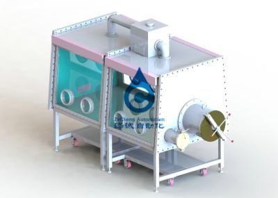 Cina Parte della catena di montaggio 2 dell'Accumulatore litio-ione Sus304 scatola per guanti standard da 1200 millimetri in vendita