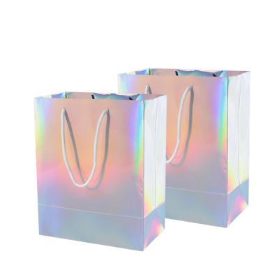 Cina Sacco di carta del laser di Tote Bag Shopping Boutique Shiny di stoccaggio dell'abbigliamento di Cat Gift Bag Laser Hollow di vetro del fumetto in vendita