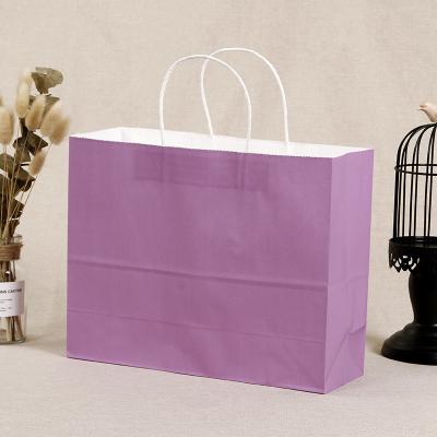 Cina Sacchi di carta di Logo Design Promotion Luxury di marca stampati imballaggio porpora di lusso su ordinazione di logo per il regalo con le maniglie in vendita